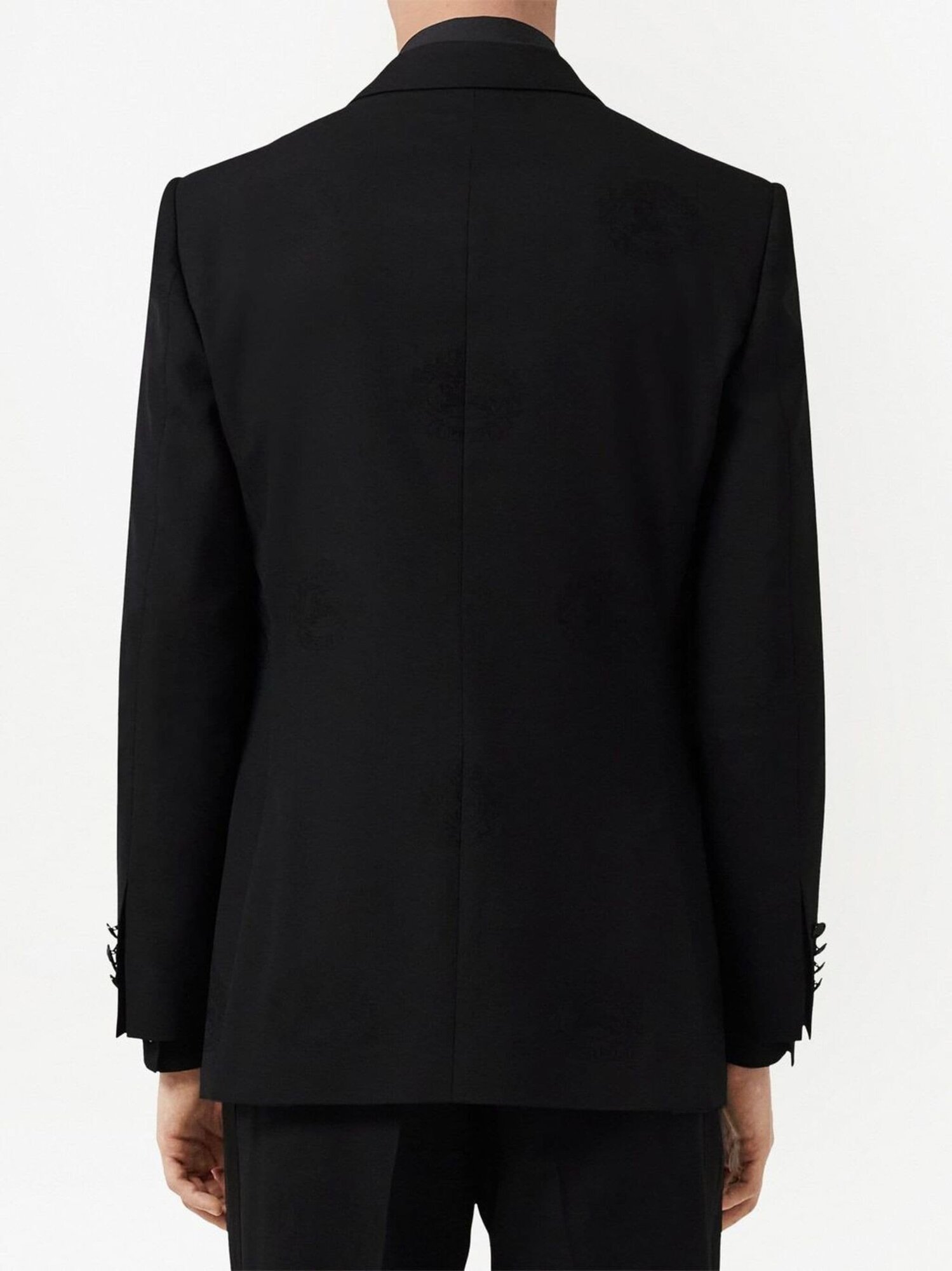 Куртка BURBERRY Oak Leaf Crest jacquard tuxedo jacket, размер 50, черный — фото 1