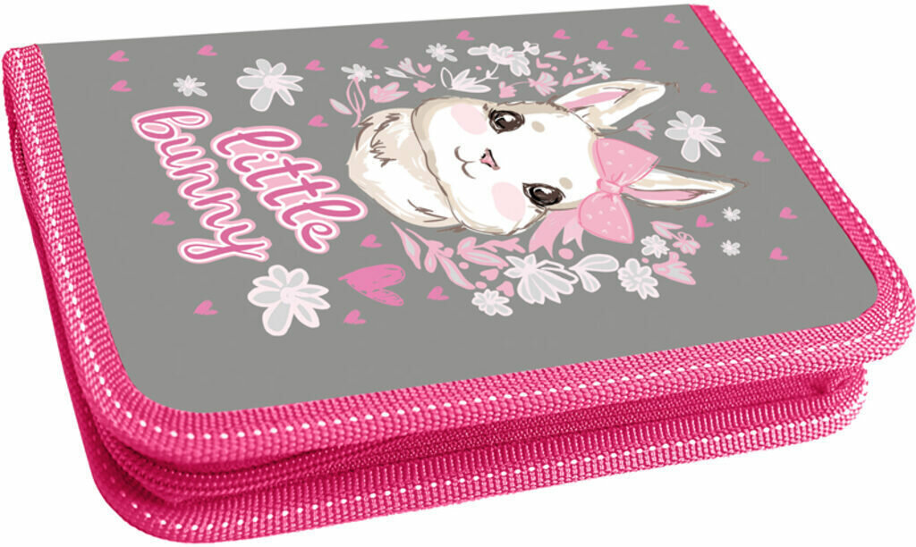 Пенал 1 отд. с 2-мя откид. пл. (205*140*40) молния, ткань "Маленький кролик"