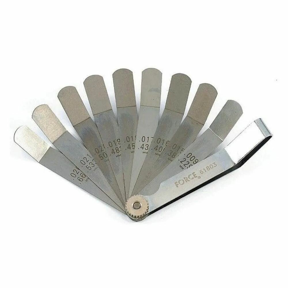 Набор колиброванных, Г-обр щупов (0,229-0,660 мм) 9 пр. FORCE 61803