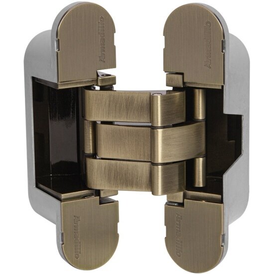 Петля скрытой установки Armadillo TECH U3D8000. VPG AB бронза (2 шт)