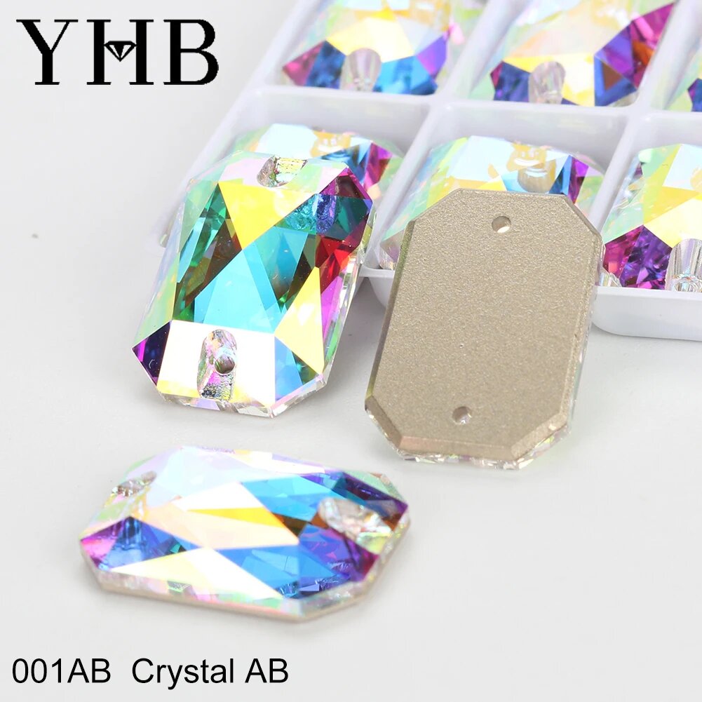 Стразы YHB Crystal AB, 20-28 мм, 12 шт