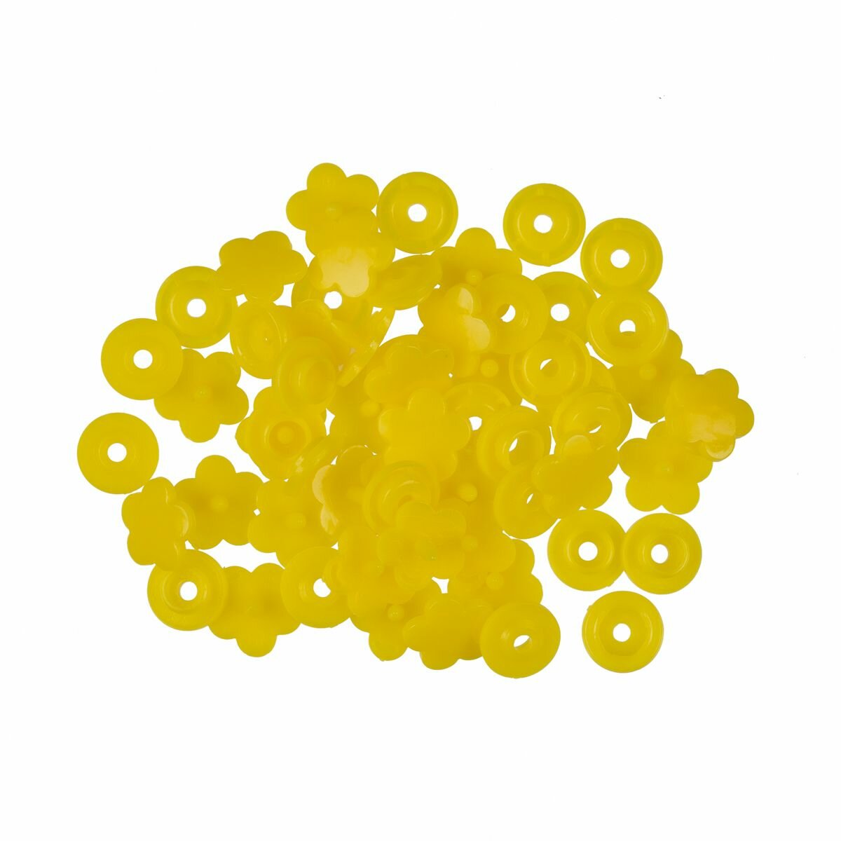 Кнопки "Micron" POM-12 FL Кнопки пластиковые d 12 мм 15 шт. № 006 желтый