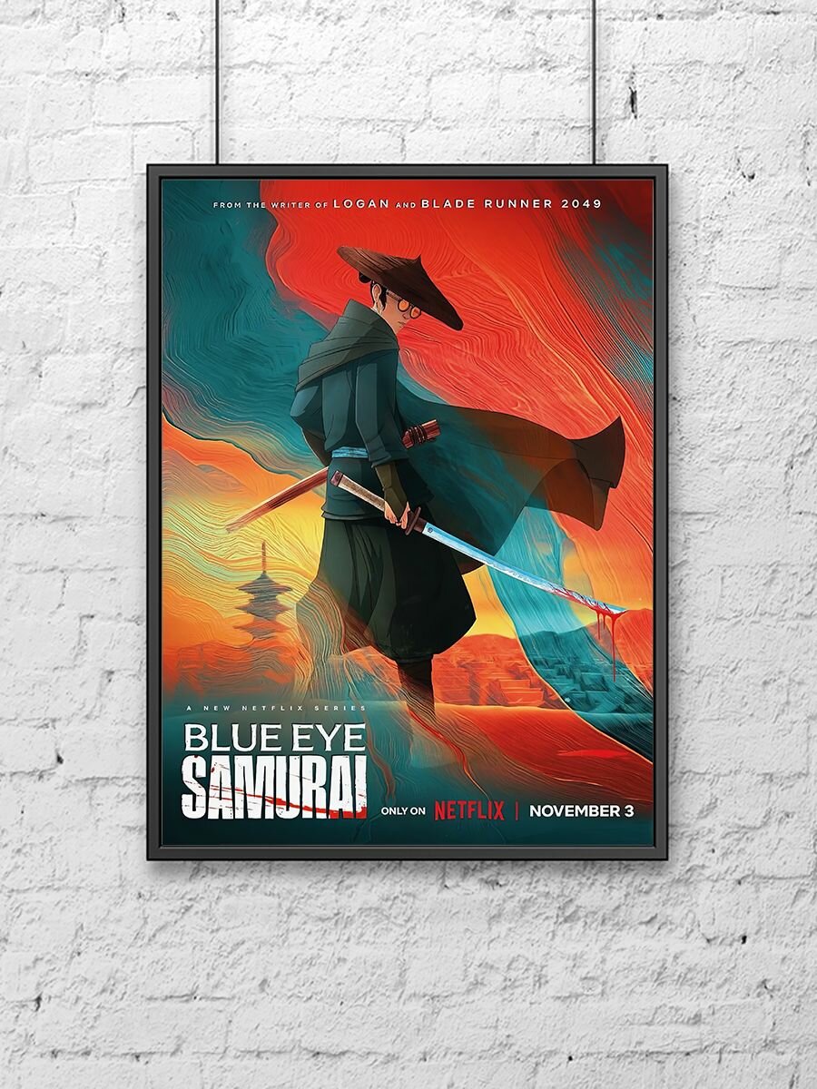 Постер для интерьера на стену (30х40 см) Голубоглазый Самурай (Blueye Samurai) Аниме