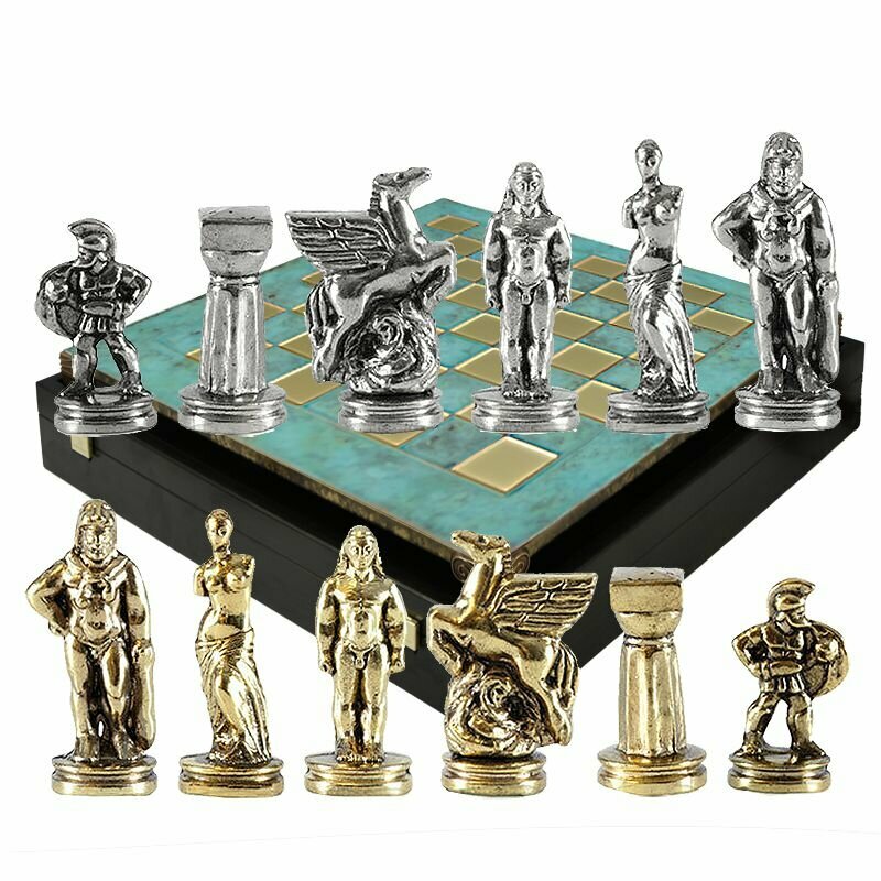 Шахматный набор MANOPOULOS "Древняя Спарта", металл, дерево, 28x28 см