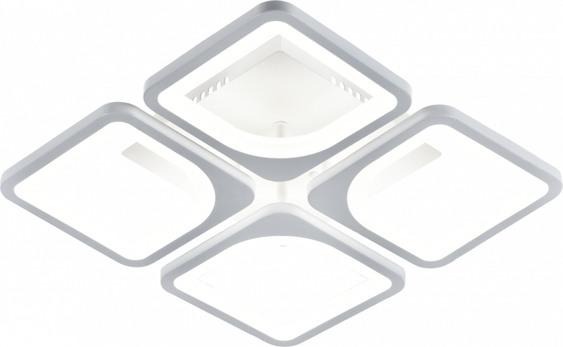 Люстра потолочная светодиодная EKS MX10005/4B, 88 Вт, 4000ЛМ, белая, 355*355*75 мм
