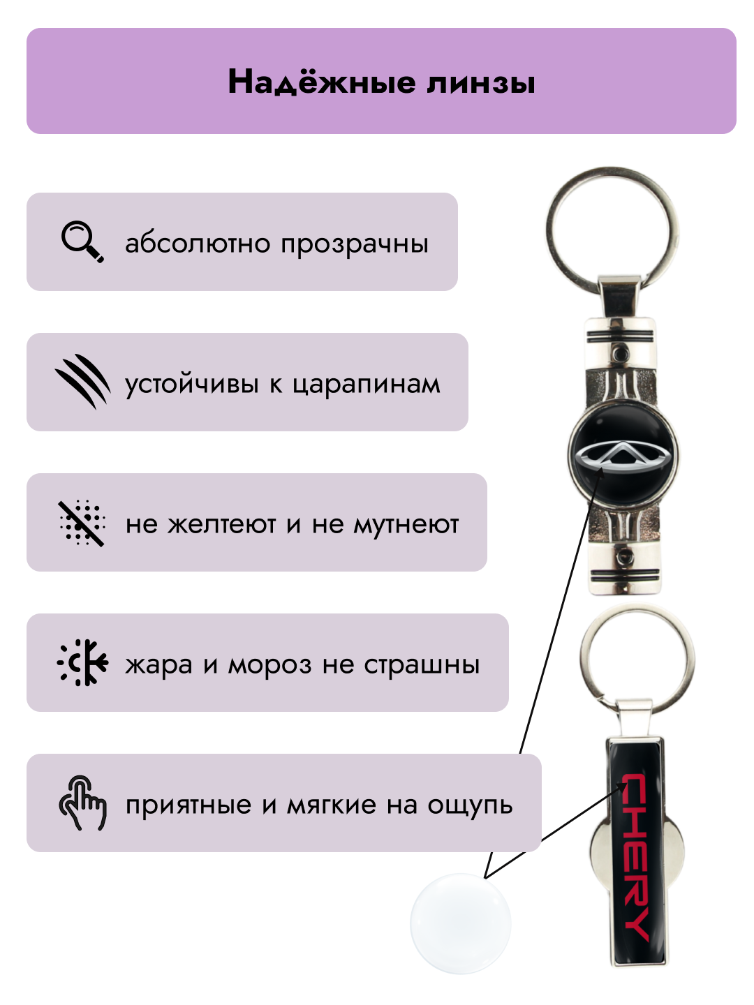 Брелок, черный — фото 1