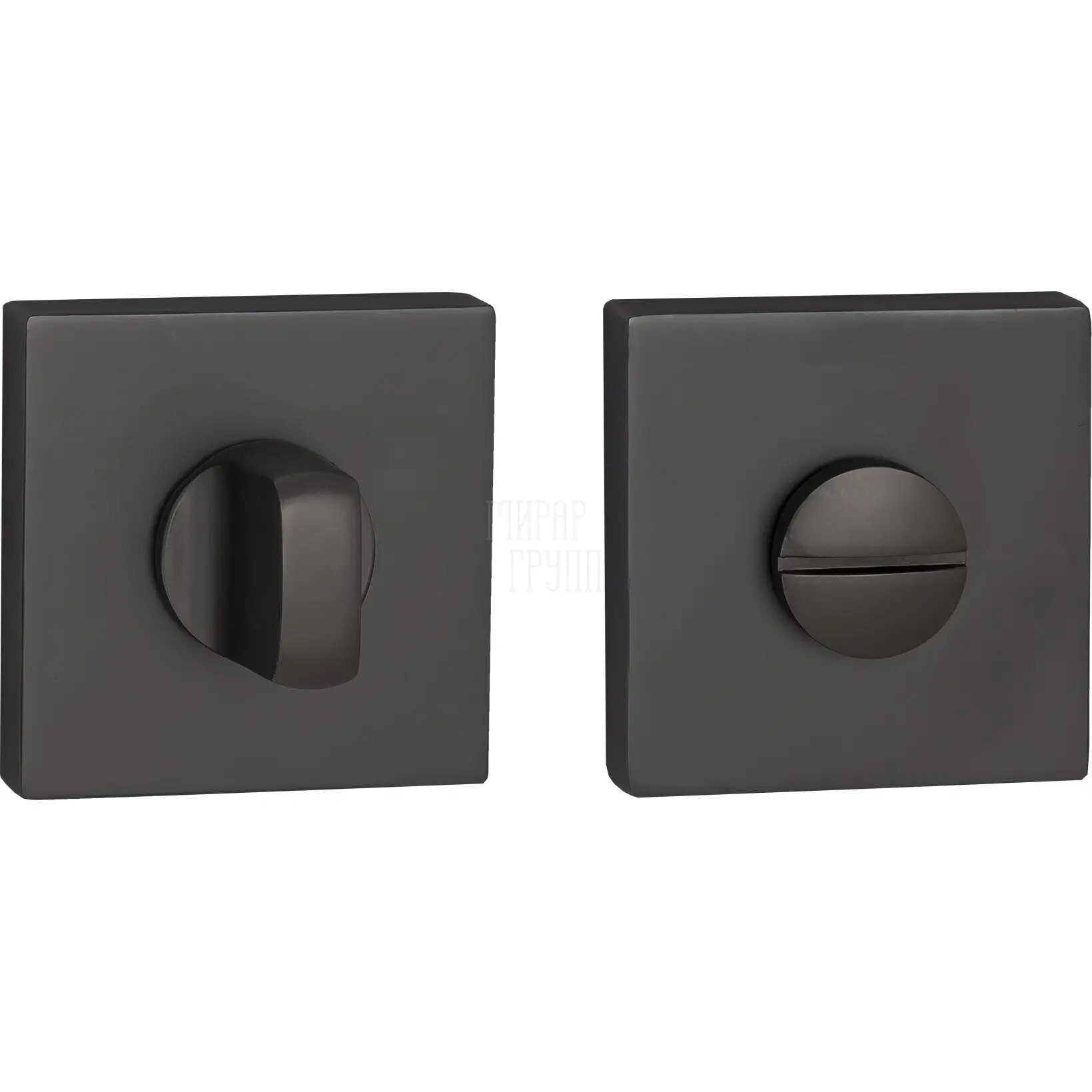 Завертка квадр. к ручкам Renz INBK 03 матовый черный никель