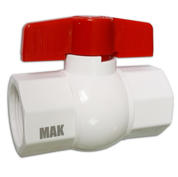 Кран шар пластик 1 1x4' р/б МАК (4756)