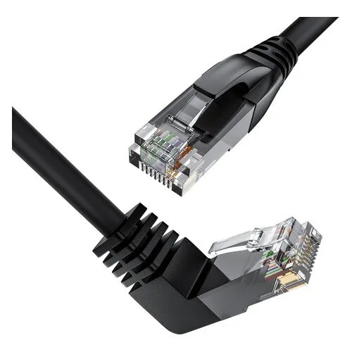 Патч-корд GREENCONNECT GCR-53201 литой (molded), UTP, кат.5E, 3м, 4 пары, 24AWG, алюминий омедненный, многожильный, черный