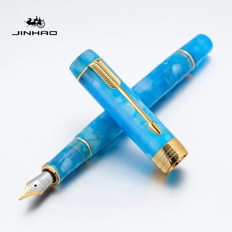 JINHAO 100 Мини каучуковая перьевая ручка, Centennial M, Haibao Blue