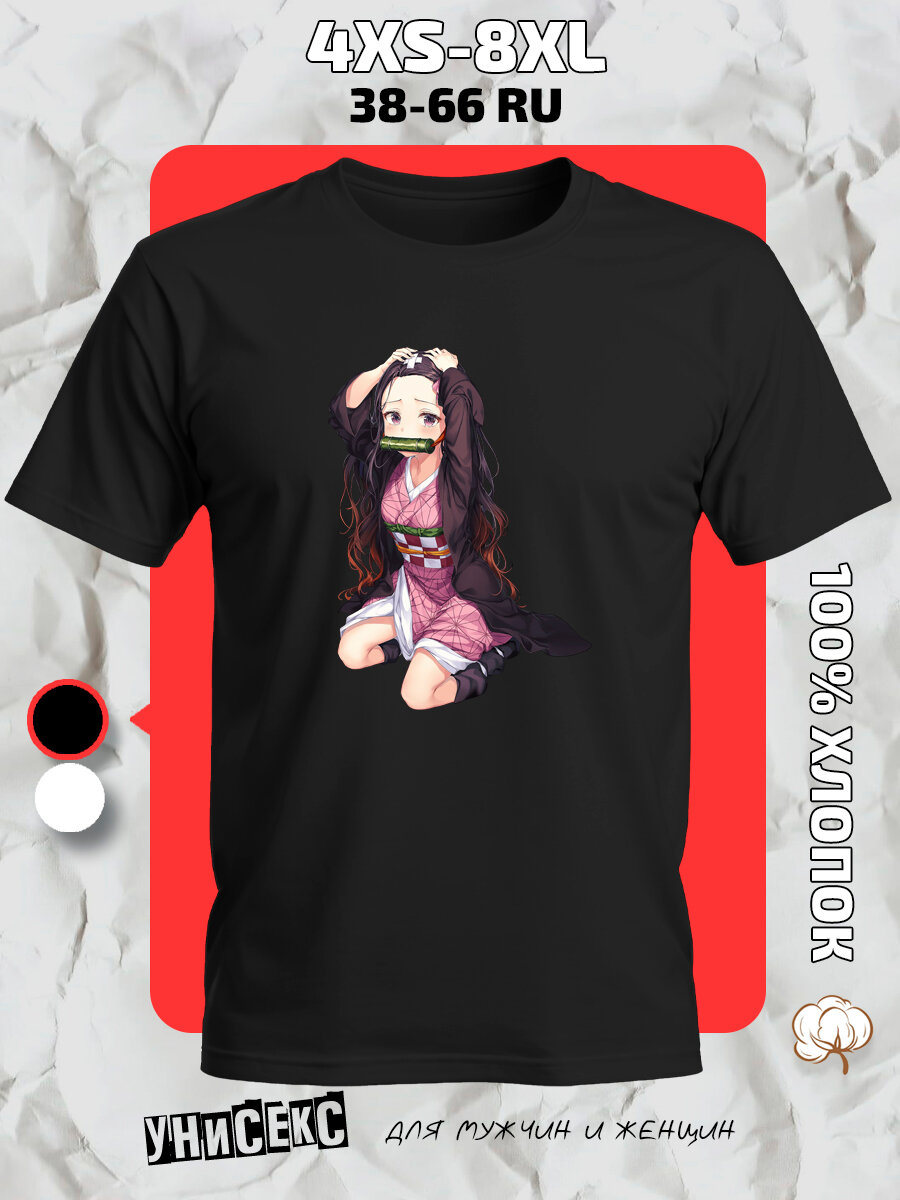 Футболка с принтом Клинок Рассекающий Демонов Нэдзуко