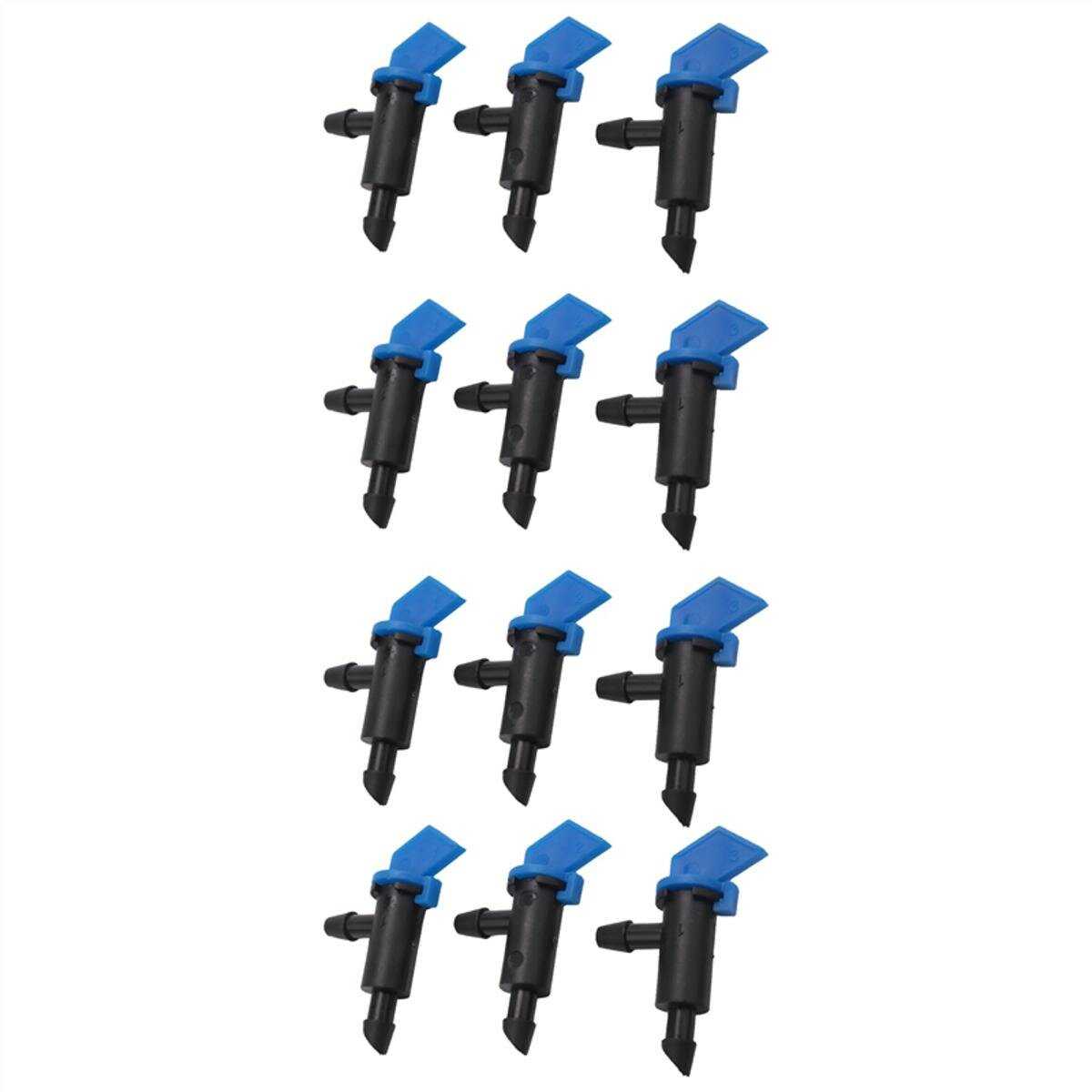 XHHDQES 180 шт. капельный поливной эмиттер садовый флаг капельный поливной капельный полив, деревья и кустарники (синий, черный, 2 галлона в час)