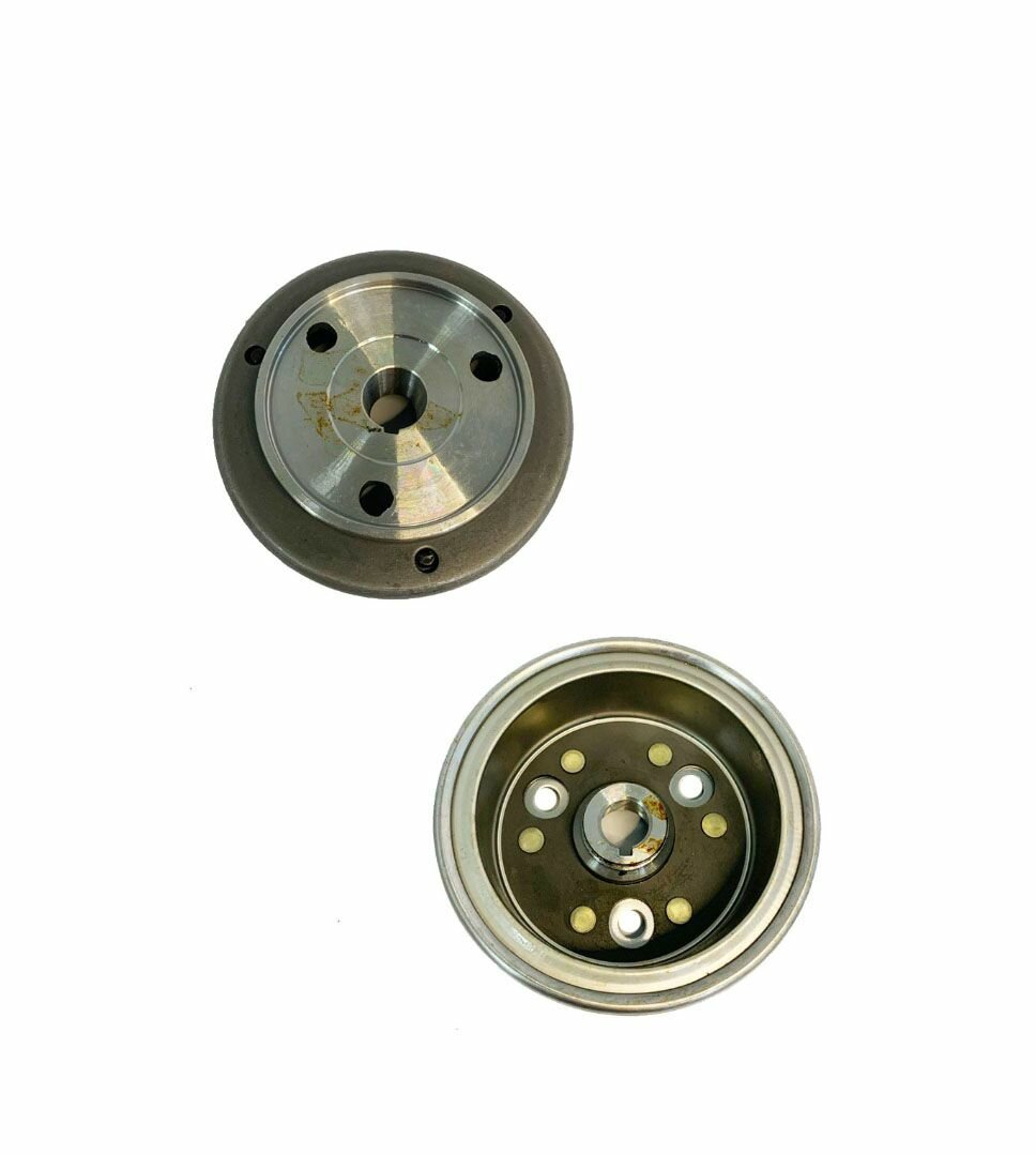 Маховик зажигания двигателя 1Р39 (мопед Альфа, Дельта) под 6 катушек, узкий, по центру