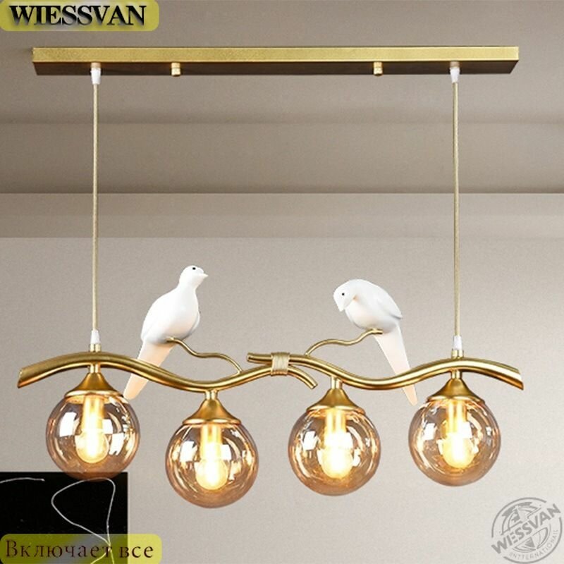 WESSVAN Современная минималистская стильная люстра с птицами
