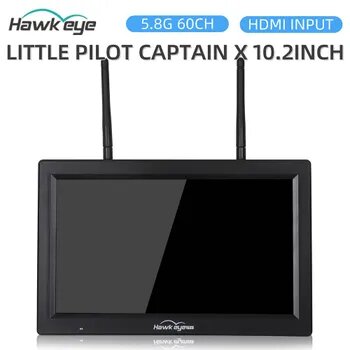 Монитор Hawkeye Little Pilot Captain X с видеорегистратором 5,8G 60CH 10,2-дюймовый двойной приемник