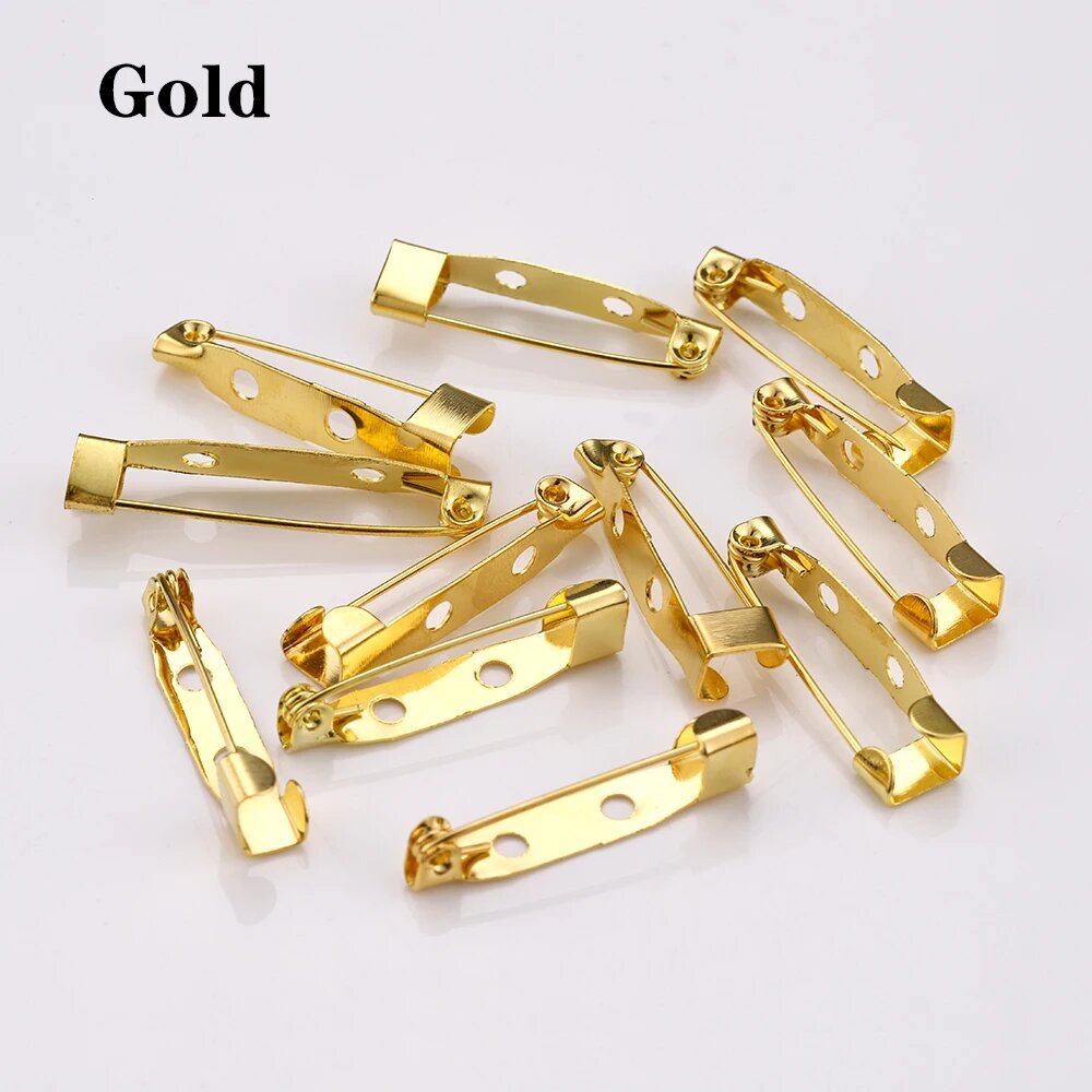 Базы для брошей YUTOPIE, металлические, 50 шт, 15-35 мм