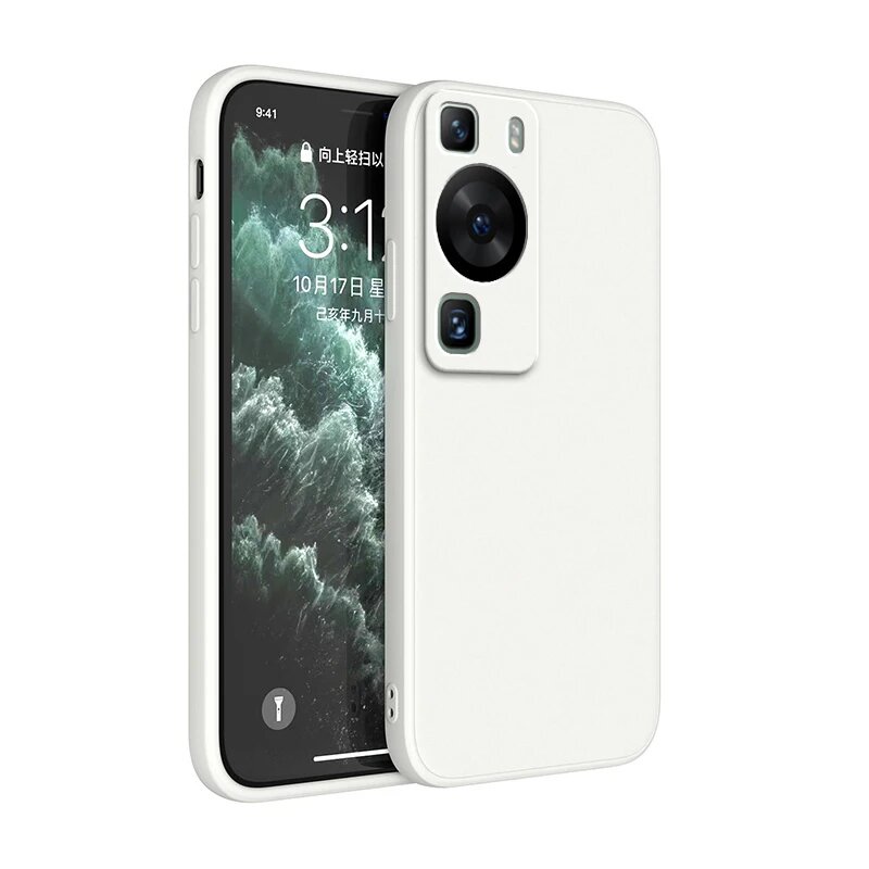 Чехол Huawei P60 Pro Белый, Бежево-Белый, Силикон