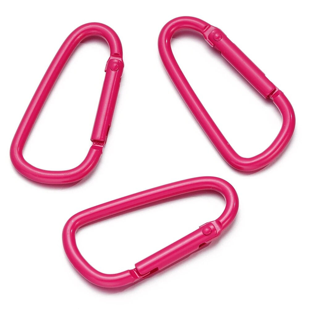 Карабинные крючки для бижутерии YouYoungDifferent Розовый, Rose red