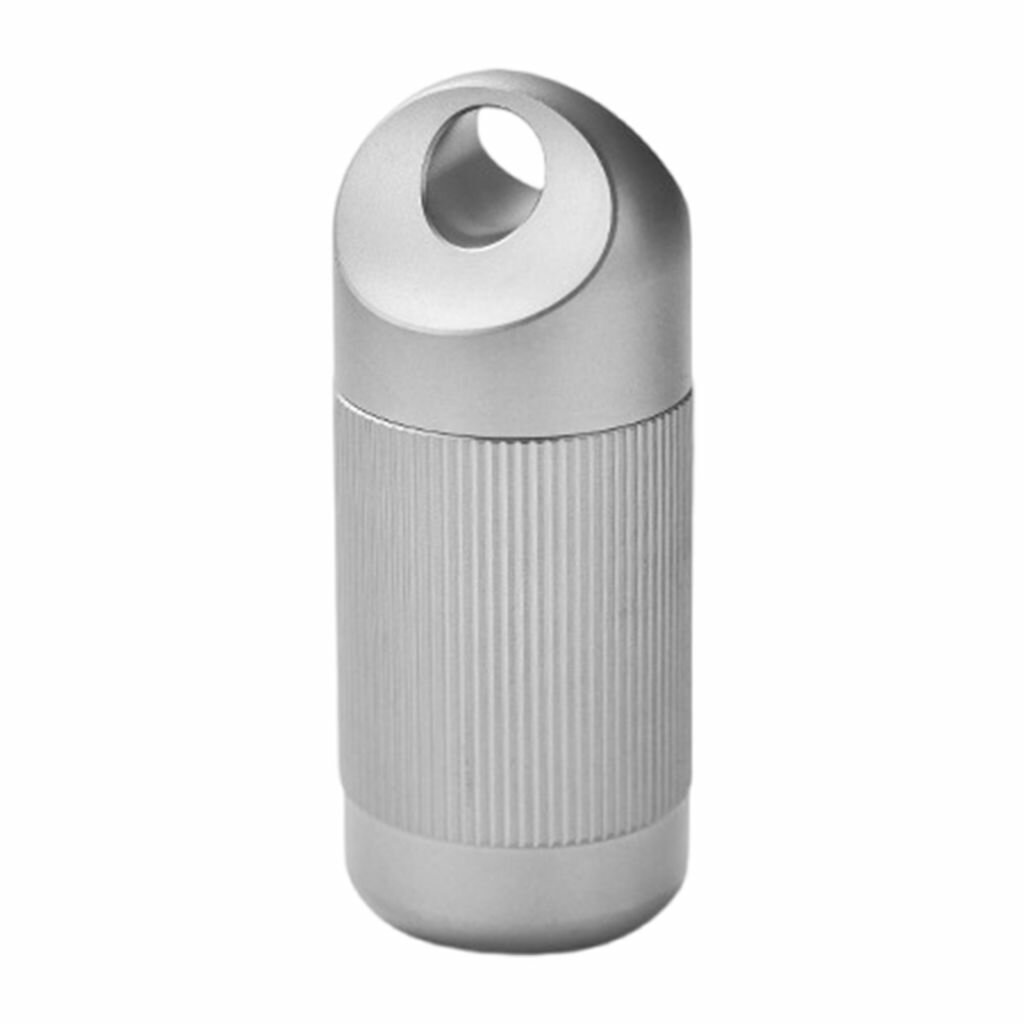 Походной посуды, Водонепроницаемая бутылка с герметичным отсеком из титанового сплава - средний размер, вертикальная полоска, пескоструйная обработка