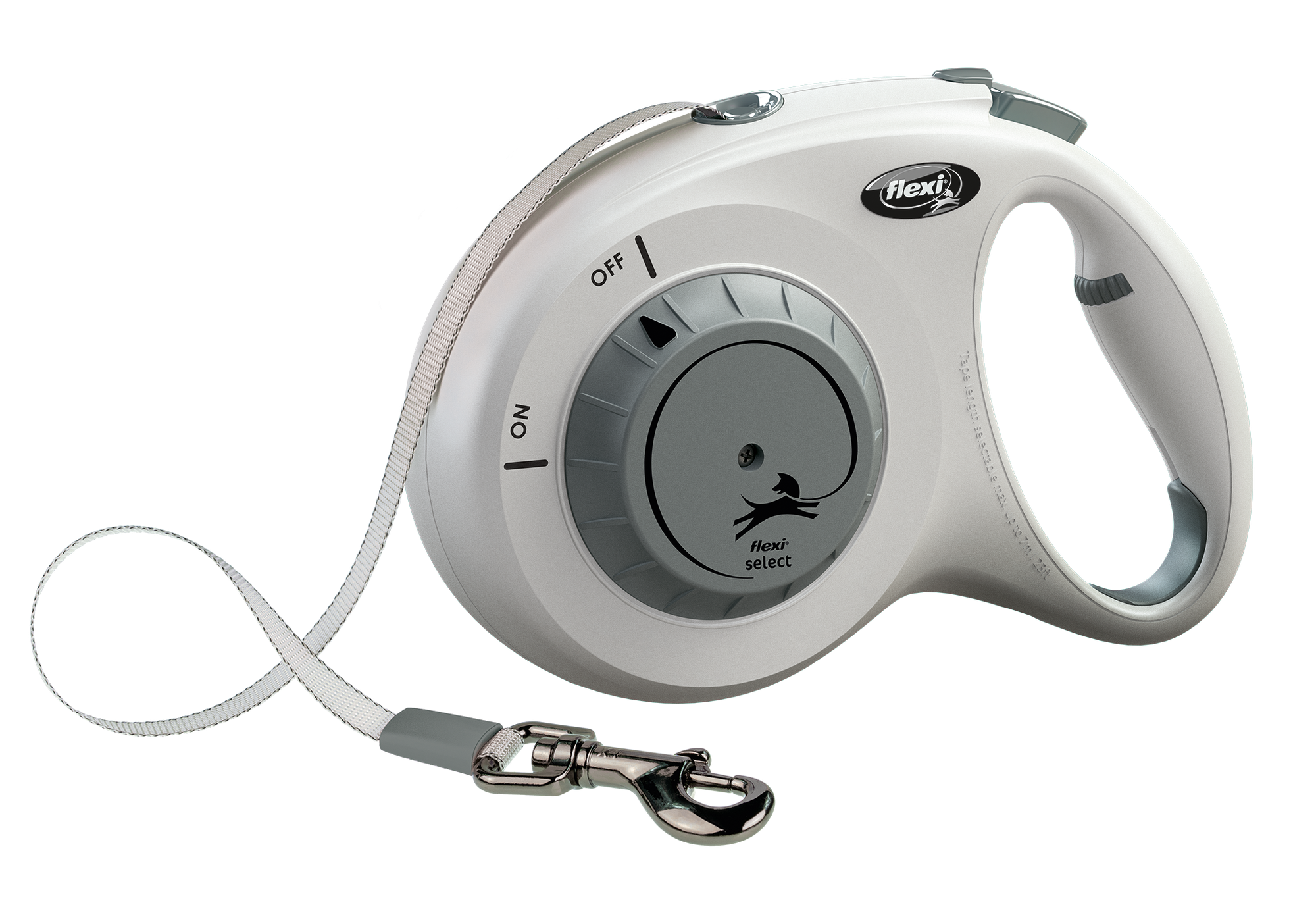 Поводок-рулетка Flexi Select 7 м, эластичная, до 25 кг, серая
