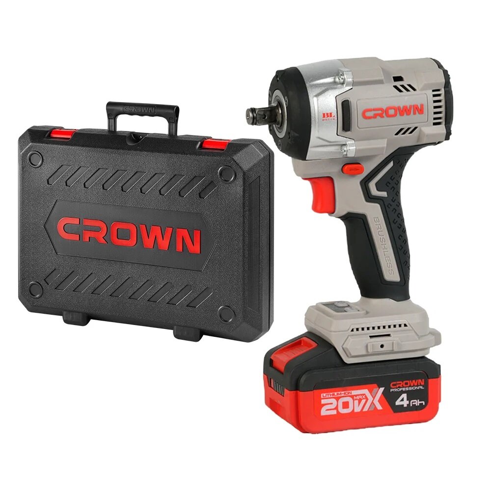 Гайковерт ударный аккумуляторный BL CROWN CT22062HX-4 BMC