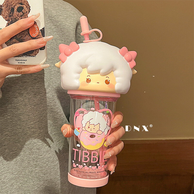 Pleasant Goat и Big Big Wolf совместно выпускают большую кружку для воды для детей и студентов, чайник из тритановой соломы, переносную кружку для воды