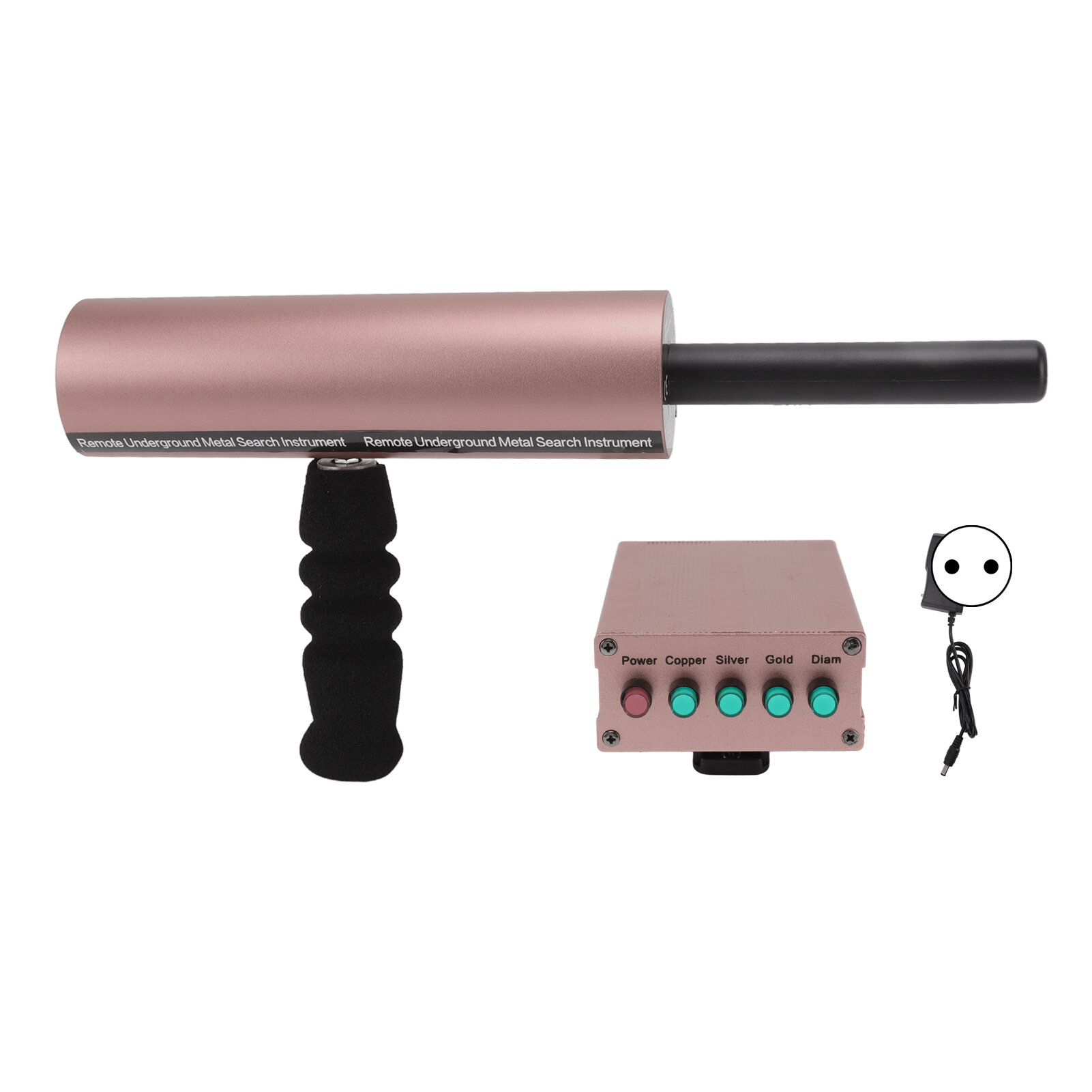 Металлоискатель AKS, глубина 14 м, дальность 800 м, розовое золото, EU Plug 100 240V