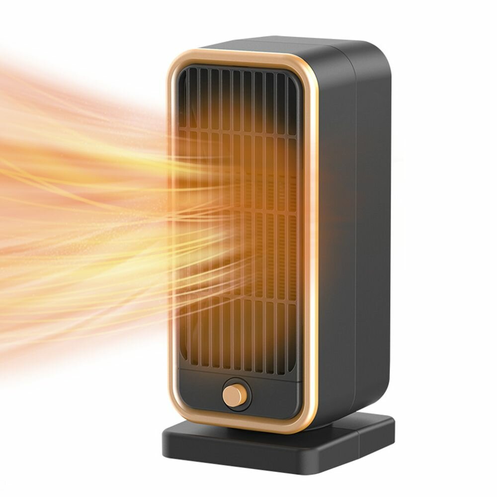 Керамический PTC-нагреватель мощностью 500 Вт, малошумный, быстро нагревается, с вентилятором, защитой от перегрева и опрокидывания, подходит для использования в помещении, черный