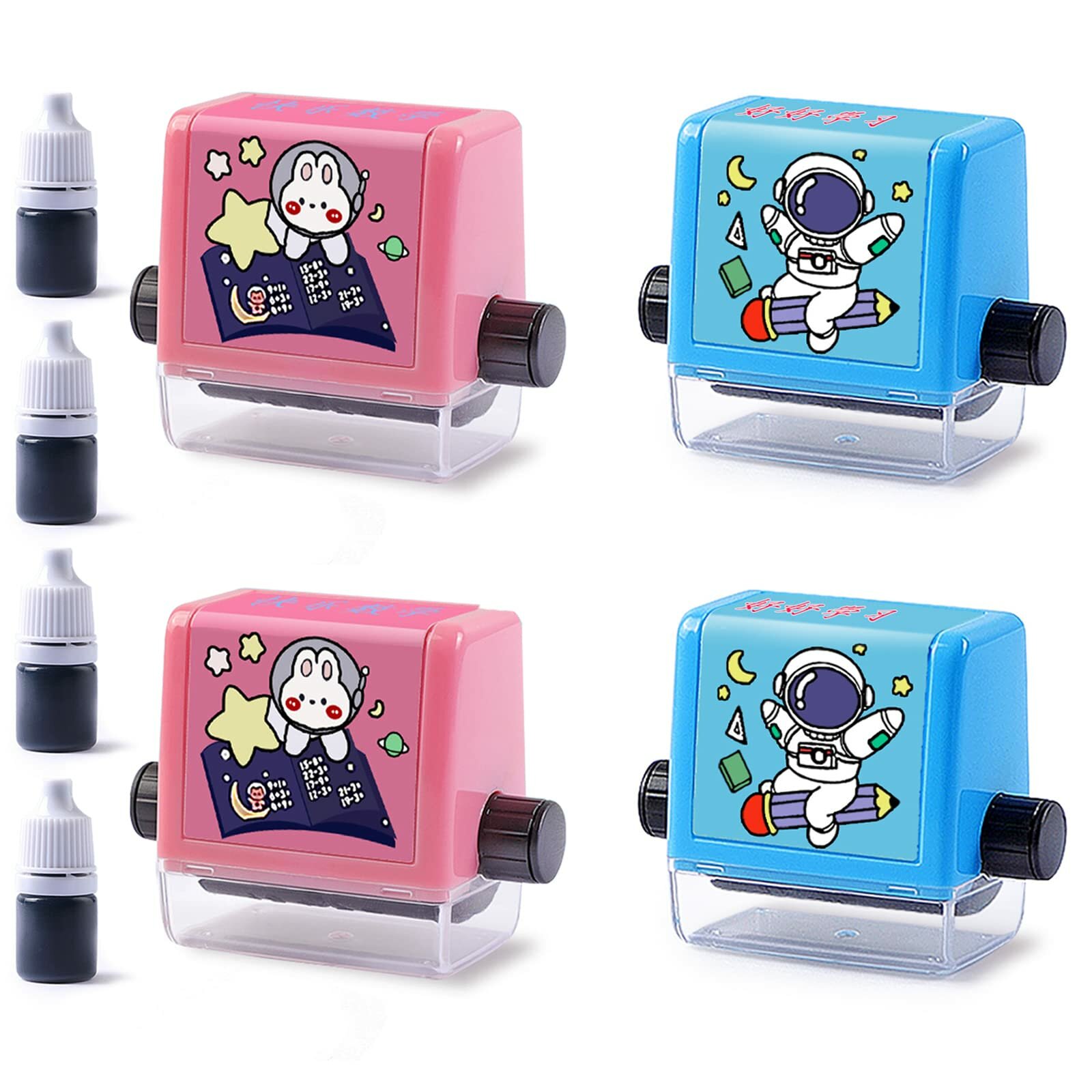 4PCS Прокатные штампы для математики, Учебные штампы для детей, Штампы для практики математики, Сложение Вычитание Умножение Деление, Математика до 100, Для дошкольников Детского сада Канцелярия