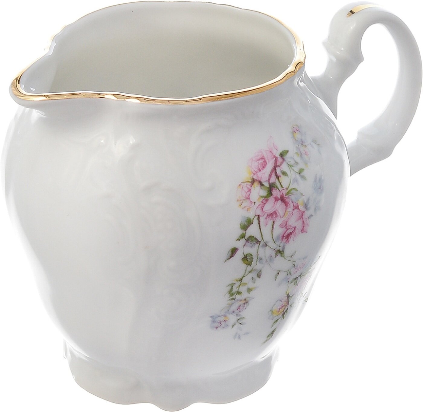 Молочник 180 мл; "Bernadotte", декор "Дикая роза, отводка золото", Thun/ БТФ0996