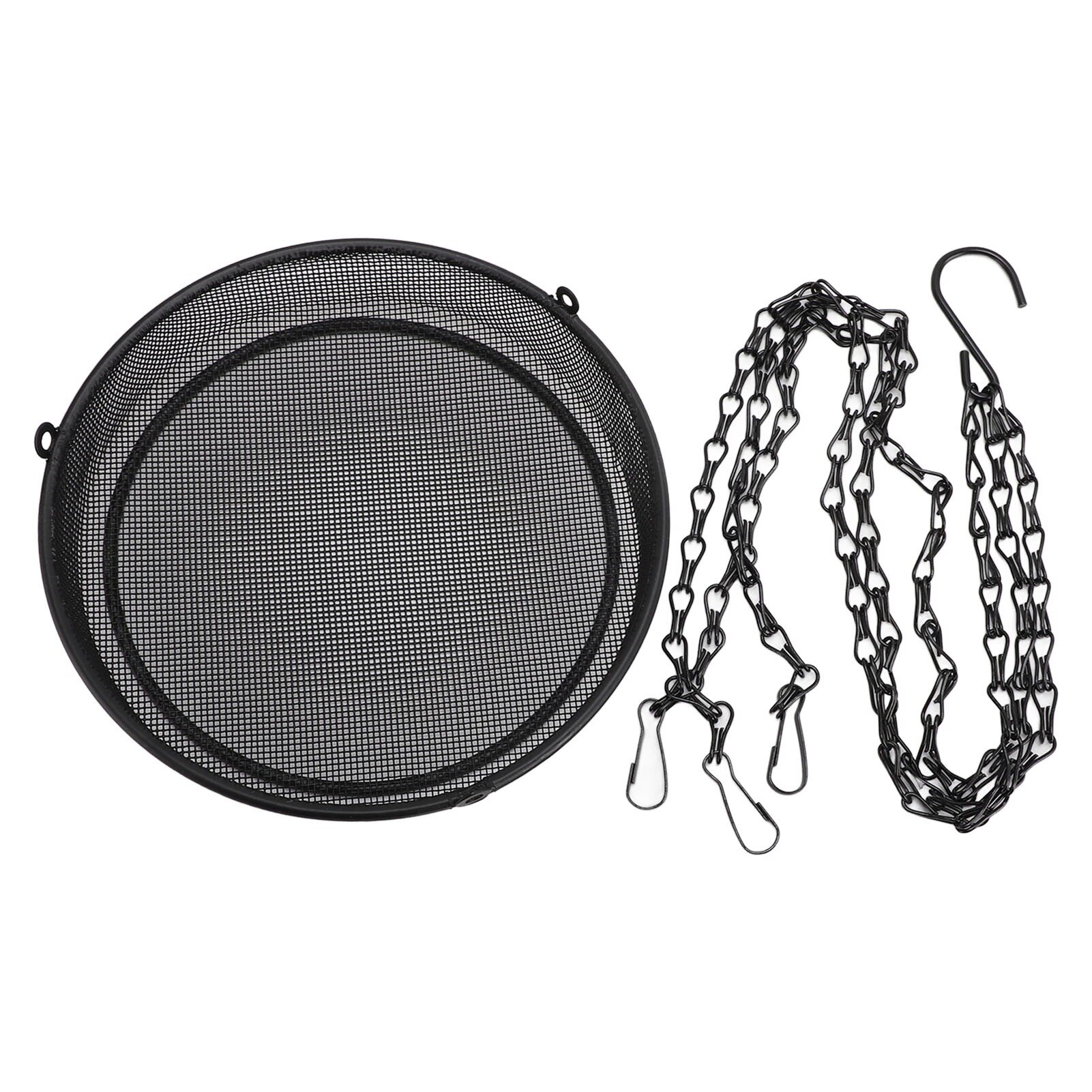 Кормушка для птиц большой емкости с порошковым покрытием, мелкая металлическая сетка, кормушка для птиц, подвесной лоток для сада, двора, улицы