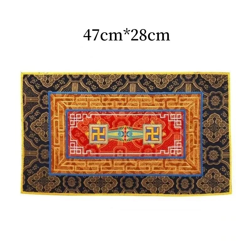 Буддийский коврик с вышивкой, 47x28 см, Цвет: L