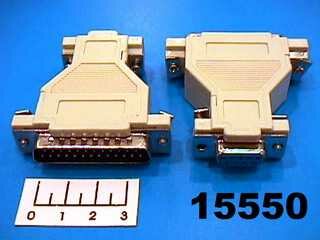 Переходник D-SUB штекер 25pin/D-SUB гнездо 9pin