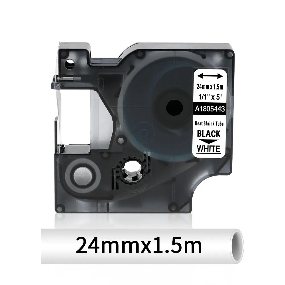 Термоусадочная лента Aken для DYMO Rhino 6-24 мм 24mmBlcak on White