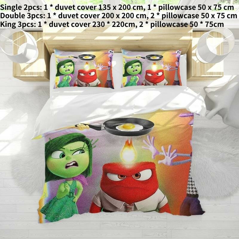 Постельное белье cozy and fun inside out2, cartoon anime, стиль e, double