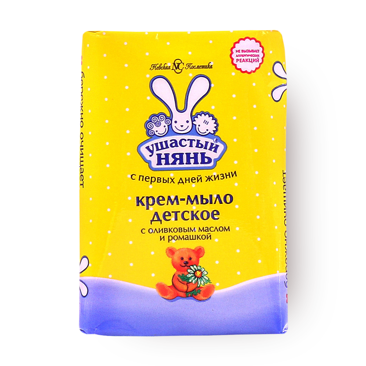 Крем-мыло детское Ушастый Нянь с оливковым маслом и ромашкой