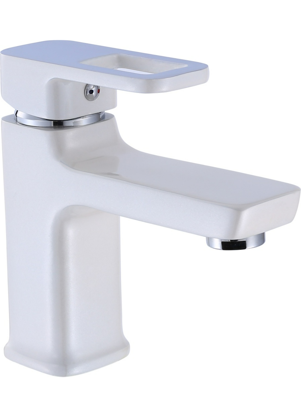 Смеситель для раковины, однорычажный Hansen H10008-F, цвет белый/хром