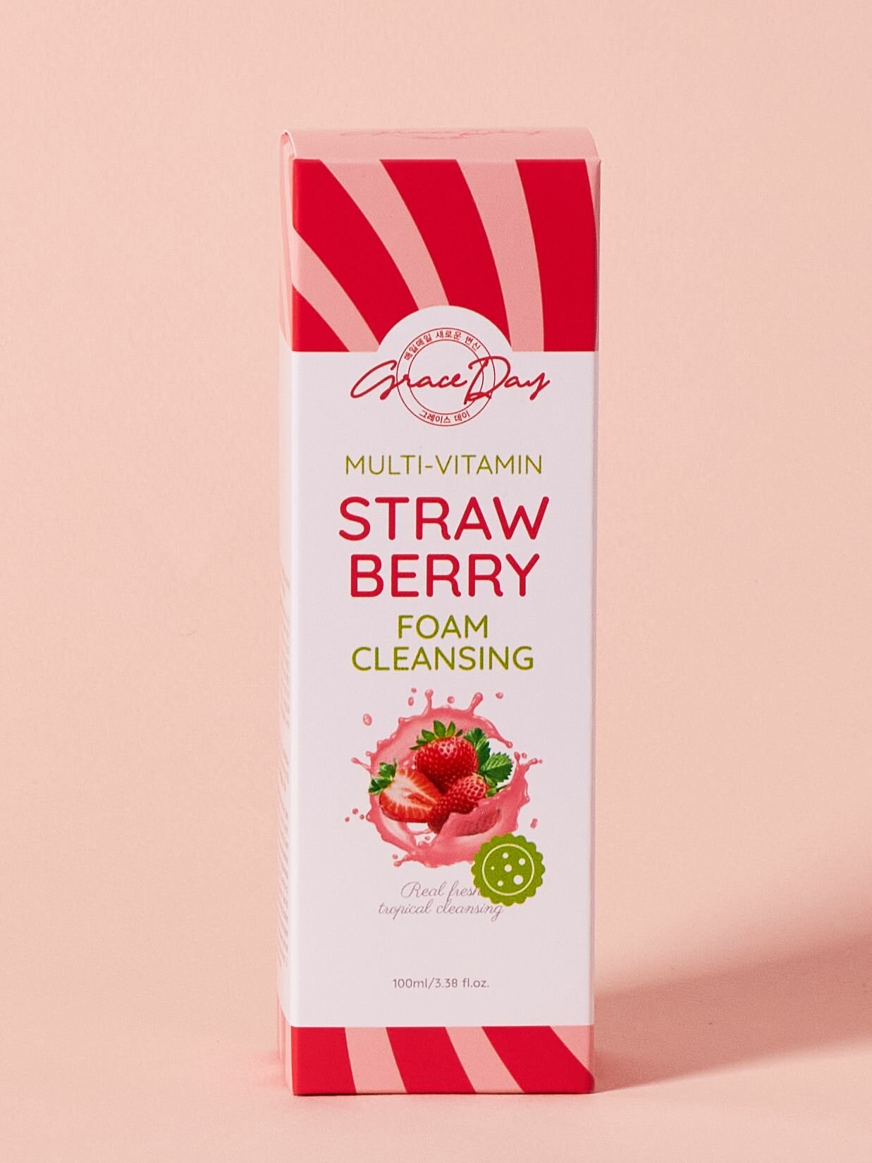 Grace Day Пенка для умывания с экстрактом клубники 100мл Multi-Vitamin Strawberry Foam Cleanser
