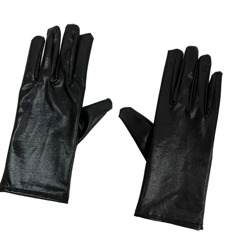 Перчатки, Набор лакированных перчаток-черный