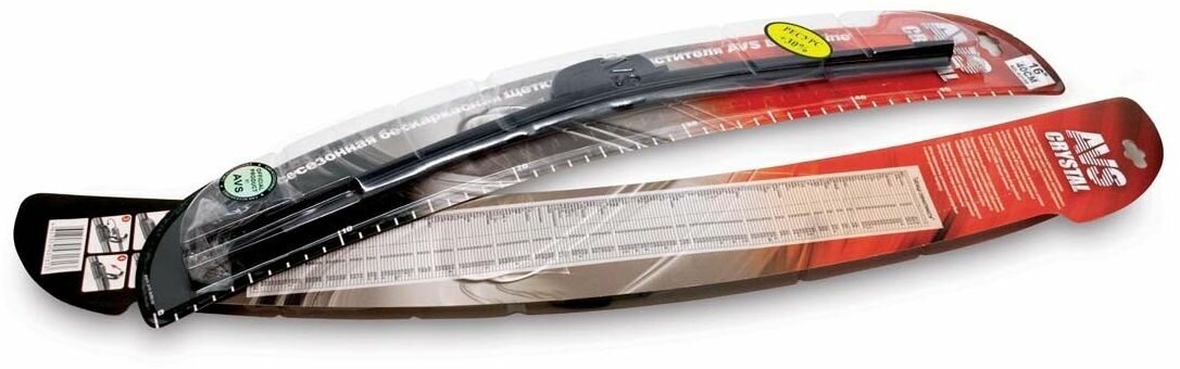 Щетка стеклоочистителя "AVS", бескаркасная, длина 35 см, 1 шт арт. 43154