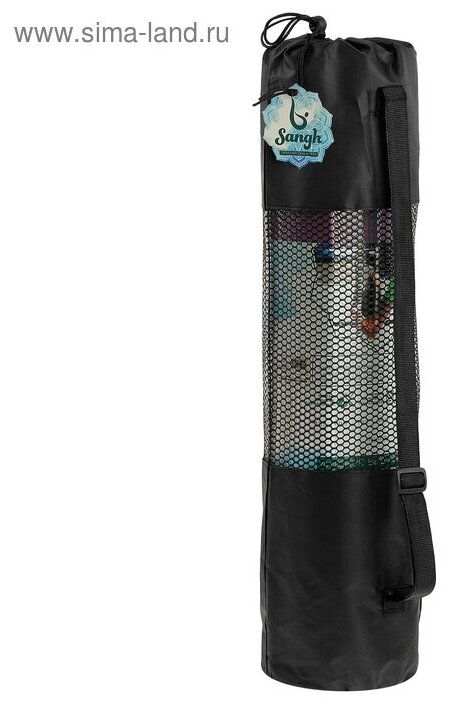 Чехол для йога - коврика 68 х 25 см (для толщины до 8 мм), цвет черный 4288696