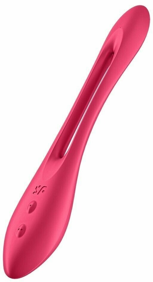 Красный многофункциональный вибратор для пар Satisfyer Elastic Joy
