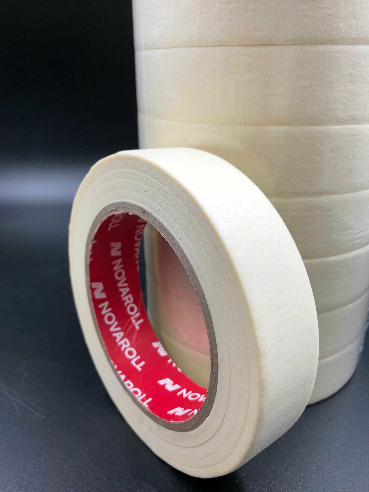 12 шт. Малярный скотч 25 мм 50 метров Нова Ролл 12 роликов /малярная лента, бумажный скотч автомобильный