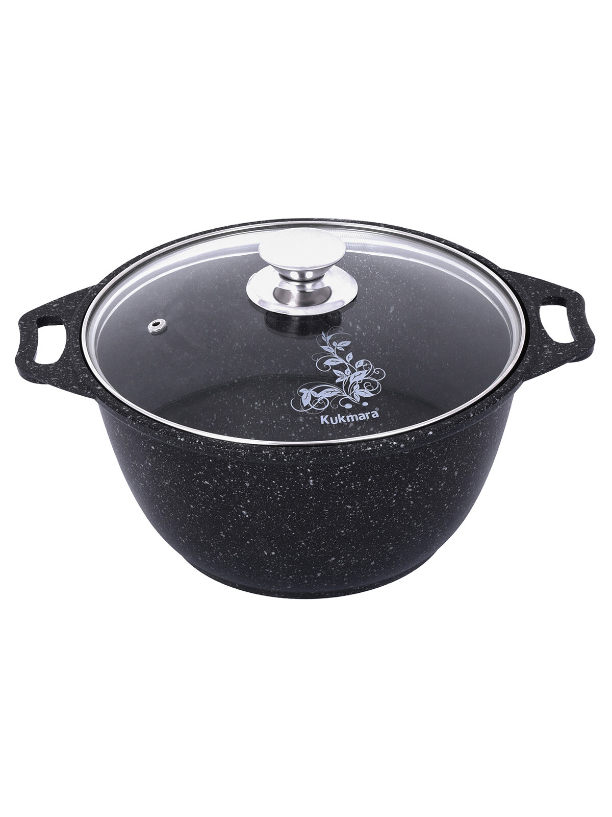 Кастрюля с крышкой Kukmara Мрамор антипригарная, 2 л