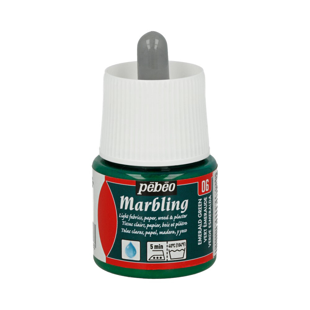 Краска для техники Эбру "PEBEO" Marbling 45 мл 130-006 изумрудный зеленый