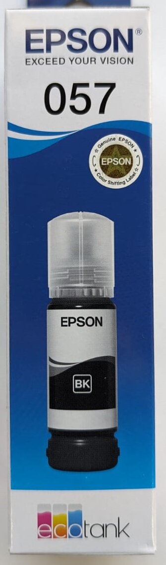 Контейнер с чернилами Epson №057 оригинальный, цвет черный, 70 мл, для L8050, L18050
