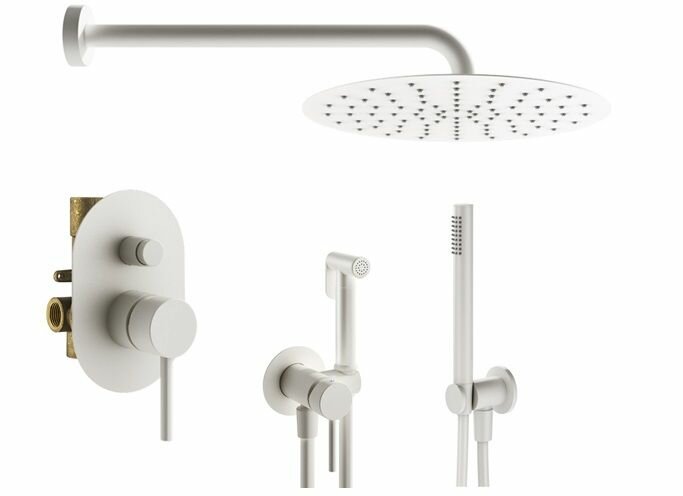 Комплект смесителей для душа Plumberia Selection KITZXO15BO, Белый матовый