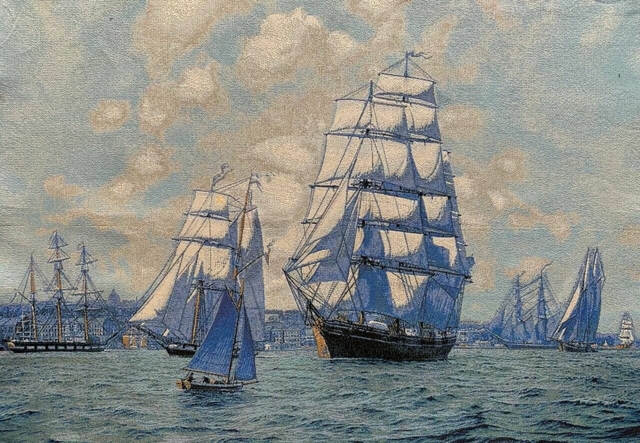 Гобелен, гобелен без рамы 100х70 см / "Армада"