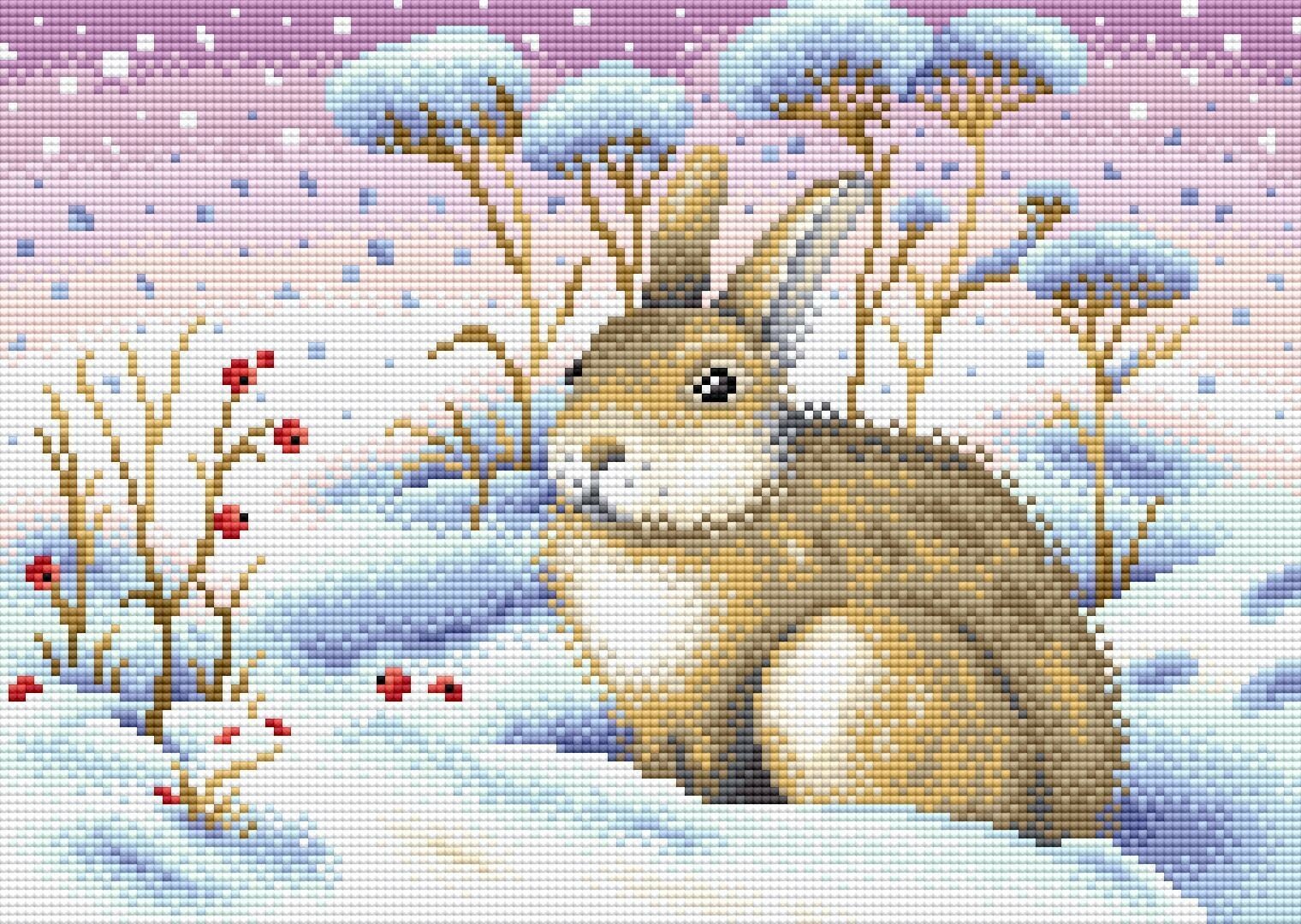 Вышивка Полная, "Ушастый лакомка" BrilliArt (Россия) арт. МС-139