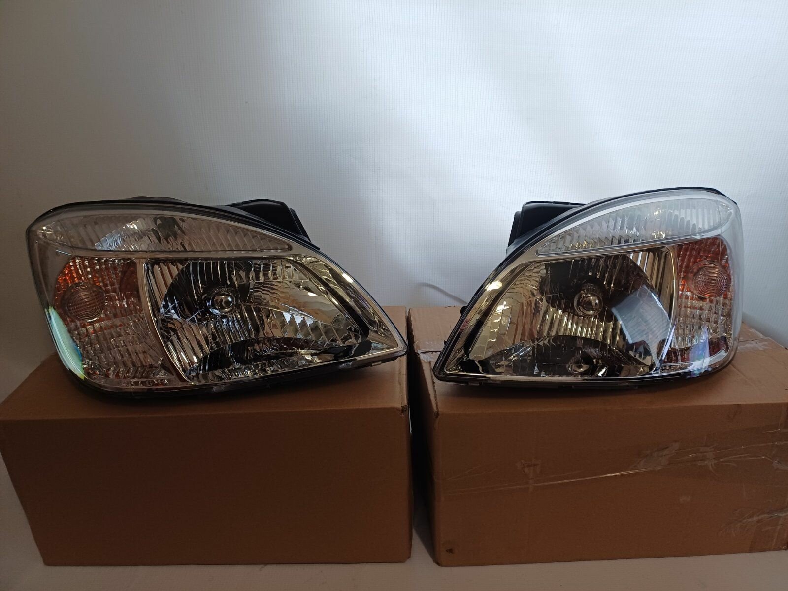 Фары киа рио 2 KIA RIO 2 с 2005 по 2011 год комплект передних фар хром